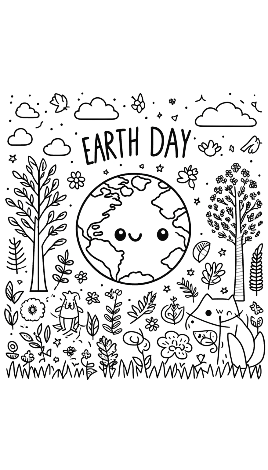 25 Coloriage Jour De La Terre: Gratuit pour les petits éco-héros