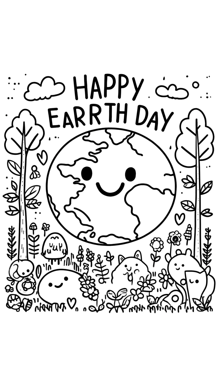 25 Coloriage Jour De La Terre: Gratuit pour les petits éco-héros