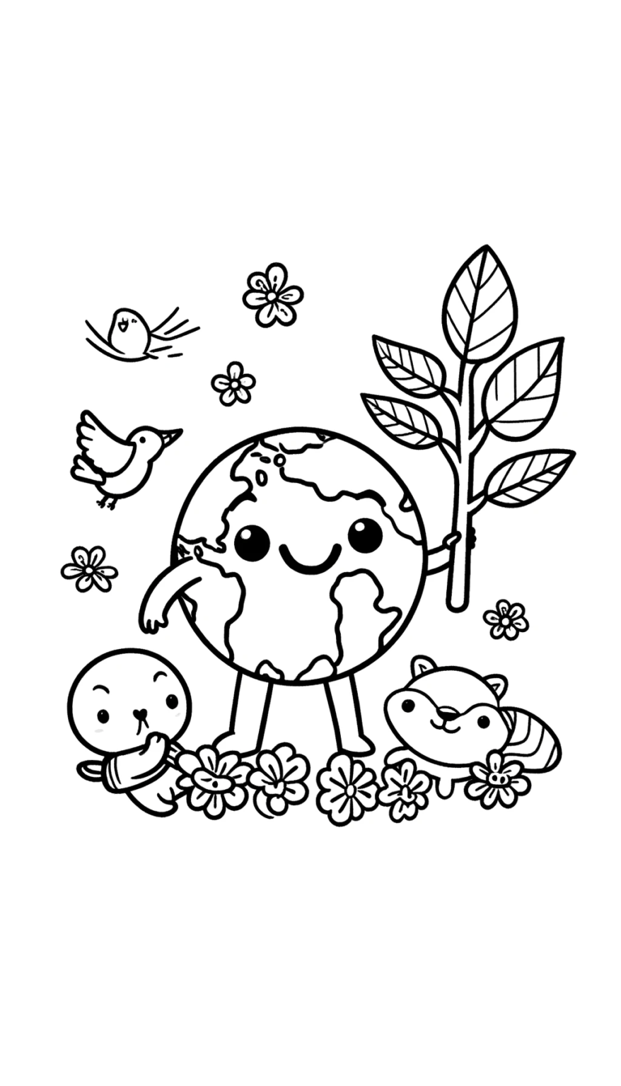 25 Coloriage Jour De La Terre: Gratuit pour les petits éco-héros