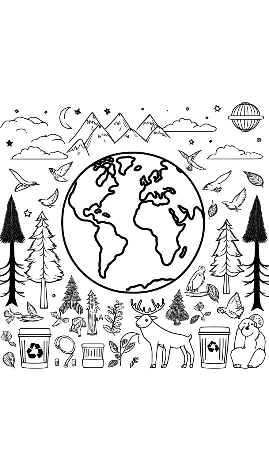 25 Coloriage Jour De La Terre: Gratuit pour les petits éco-héros