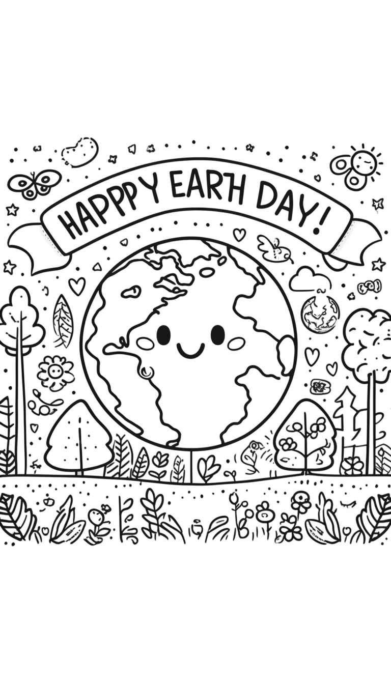 25 Coloriage Jour De La Terre: Gratuit pour les petits éco-héros