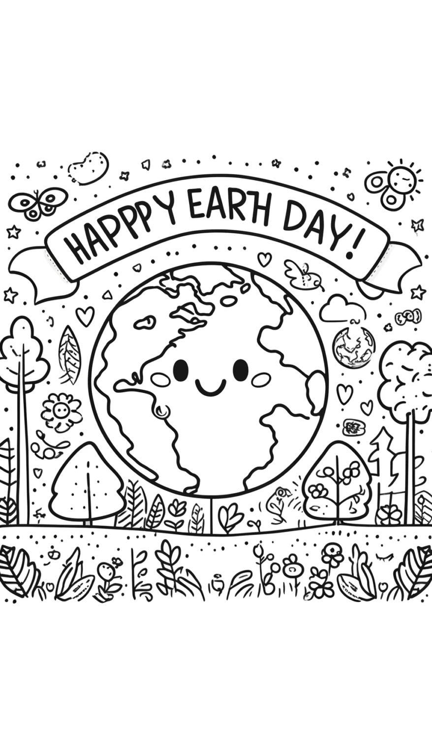 25 Coloriage Jour De La Terre: Gratuit pour les petits éco-héros