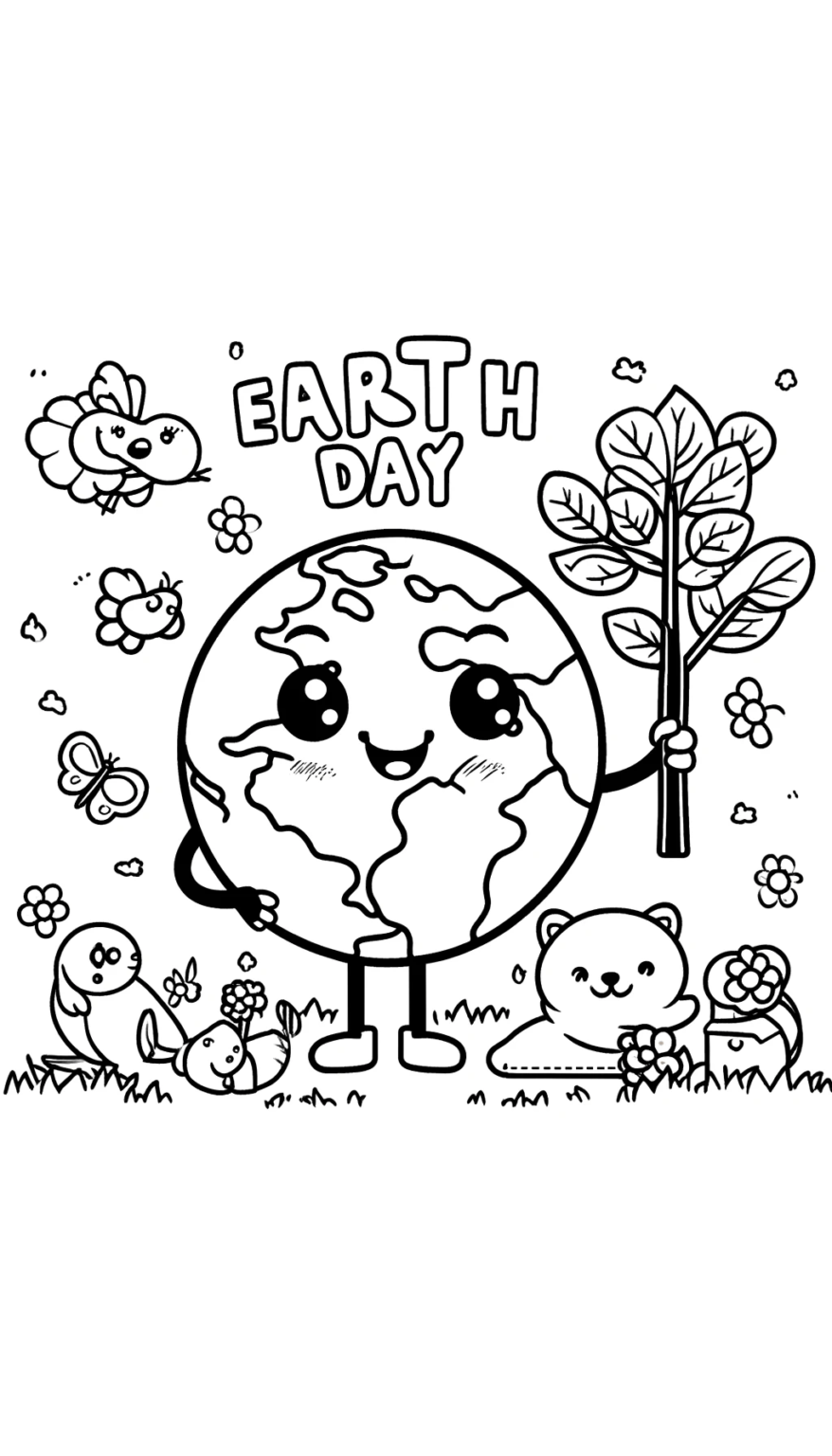 25 Coloriage Jour De La Terre: Gratuit pour les petits éco-héros