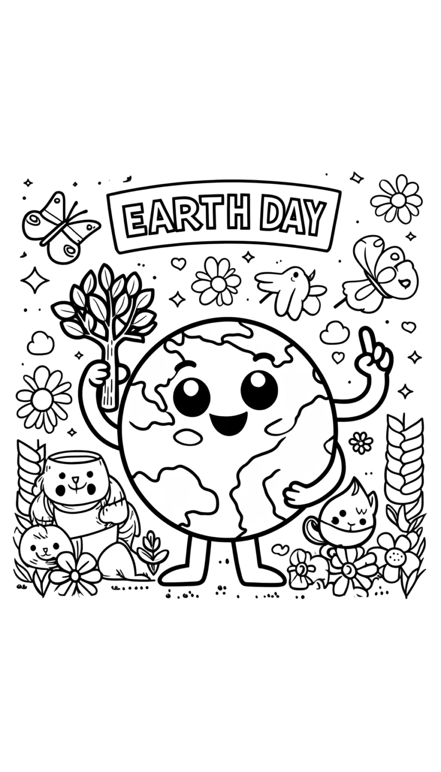 25 Coloriage Jour De La Terre: Gratuit pour les petits éco-héros
