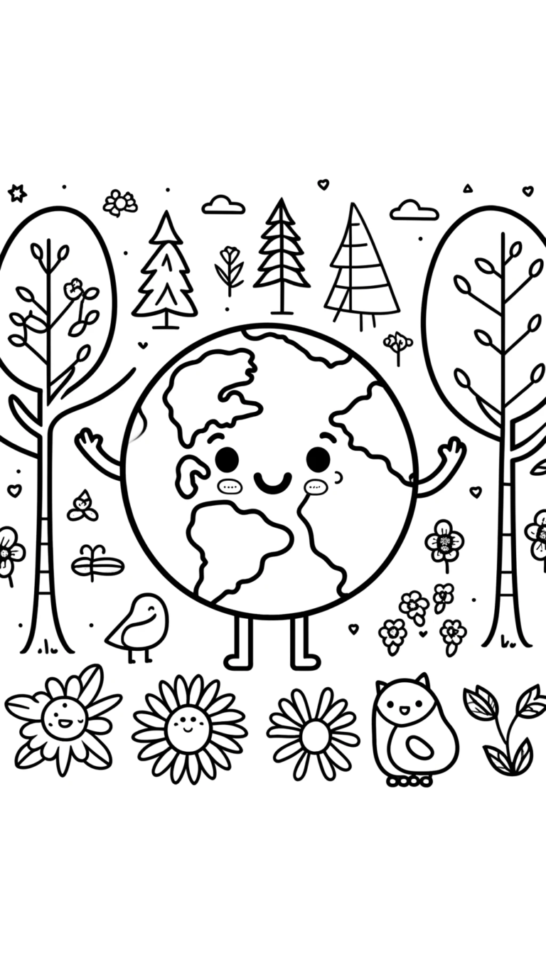 25 Coloriage Jour De La Terre: Gratuit pour les petits éco-héros