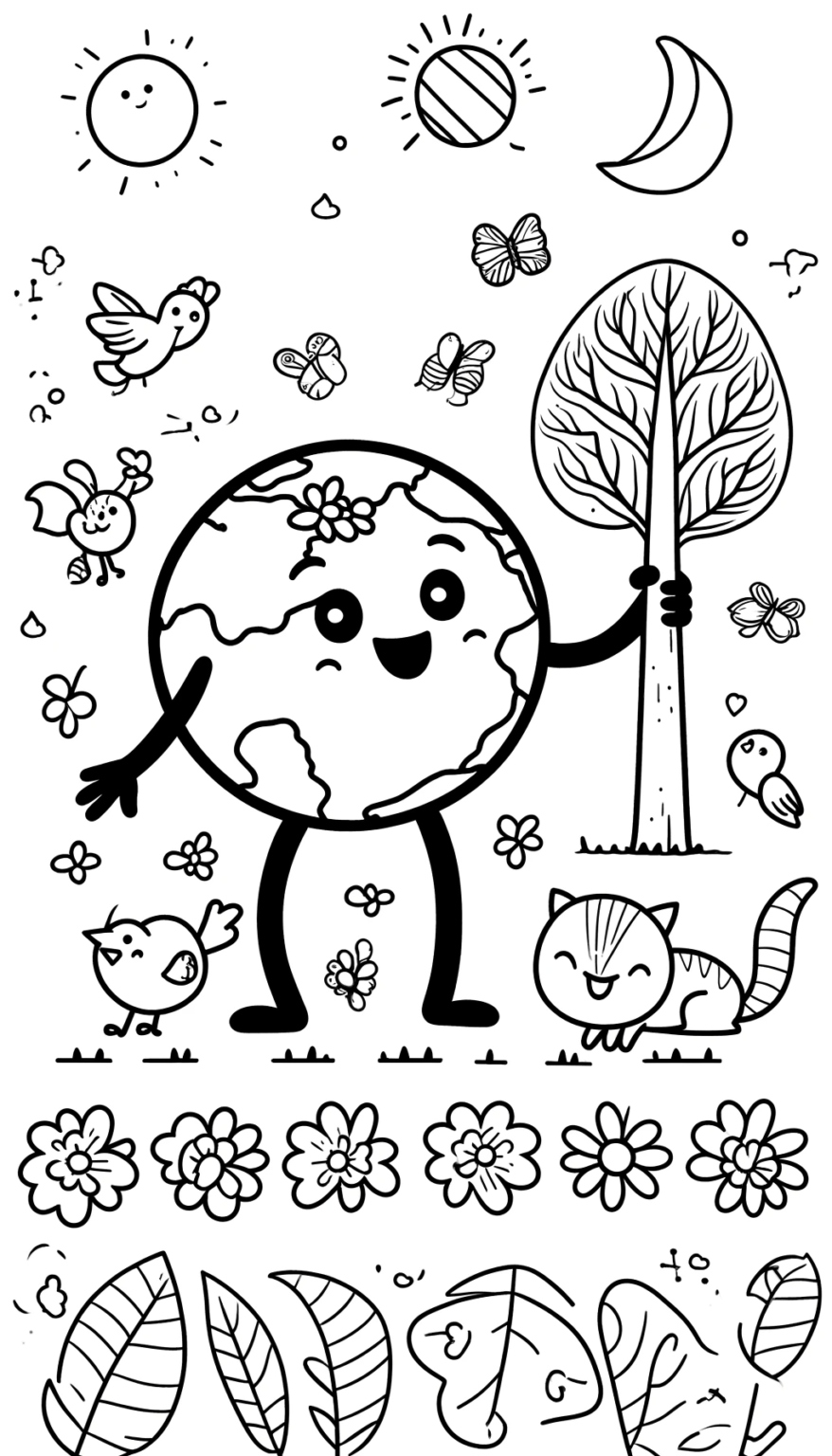 25 dibujos para colorear del Día de la Tierra: dibujos gratuitas para ...