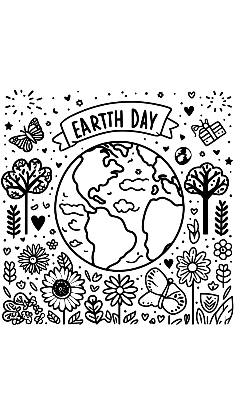 25 Coloriage Jour De La Terre: Gratuit pour les petits éco-héros