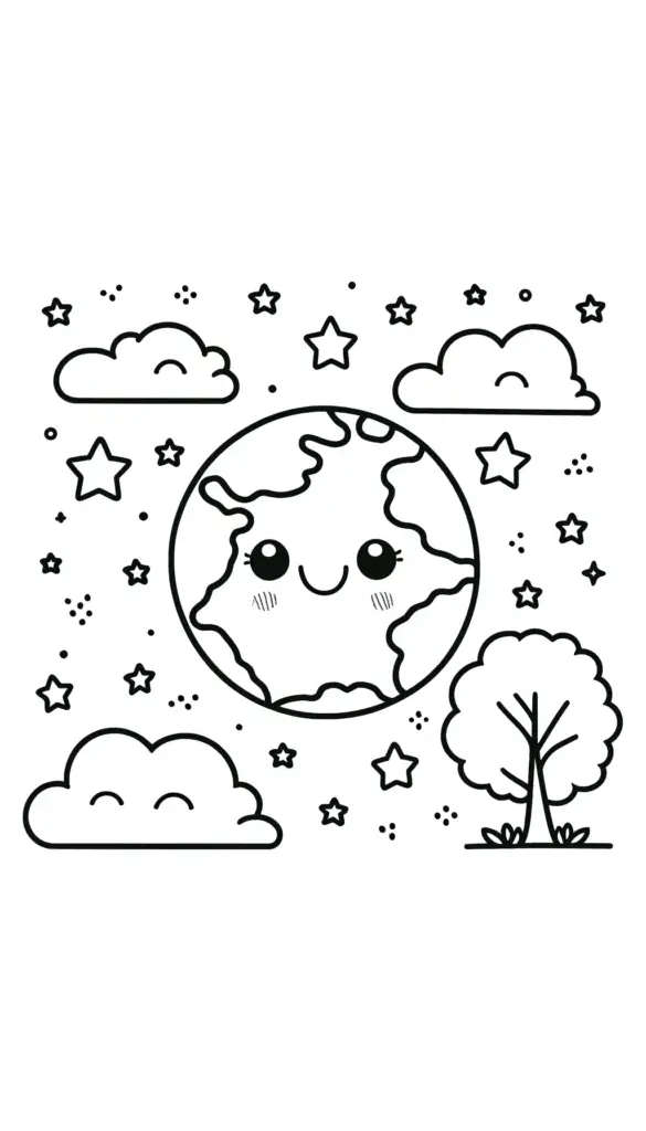 25 desene de colorat pentru Ziua Pământului: desene gratuite pentru ...