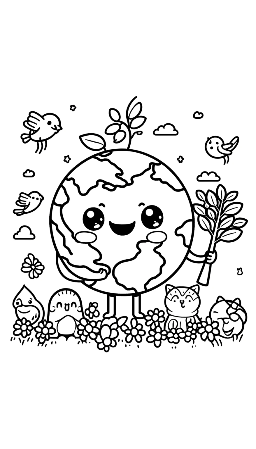 25 Coloriage Jour De La Terre: Gratuit pour les petits éco-héros