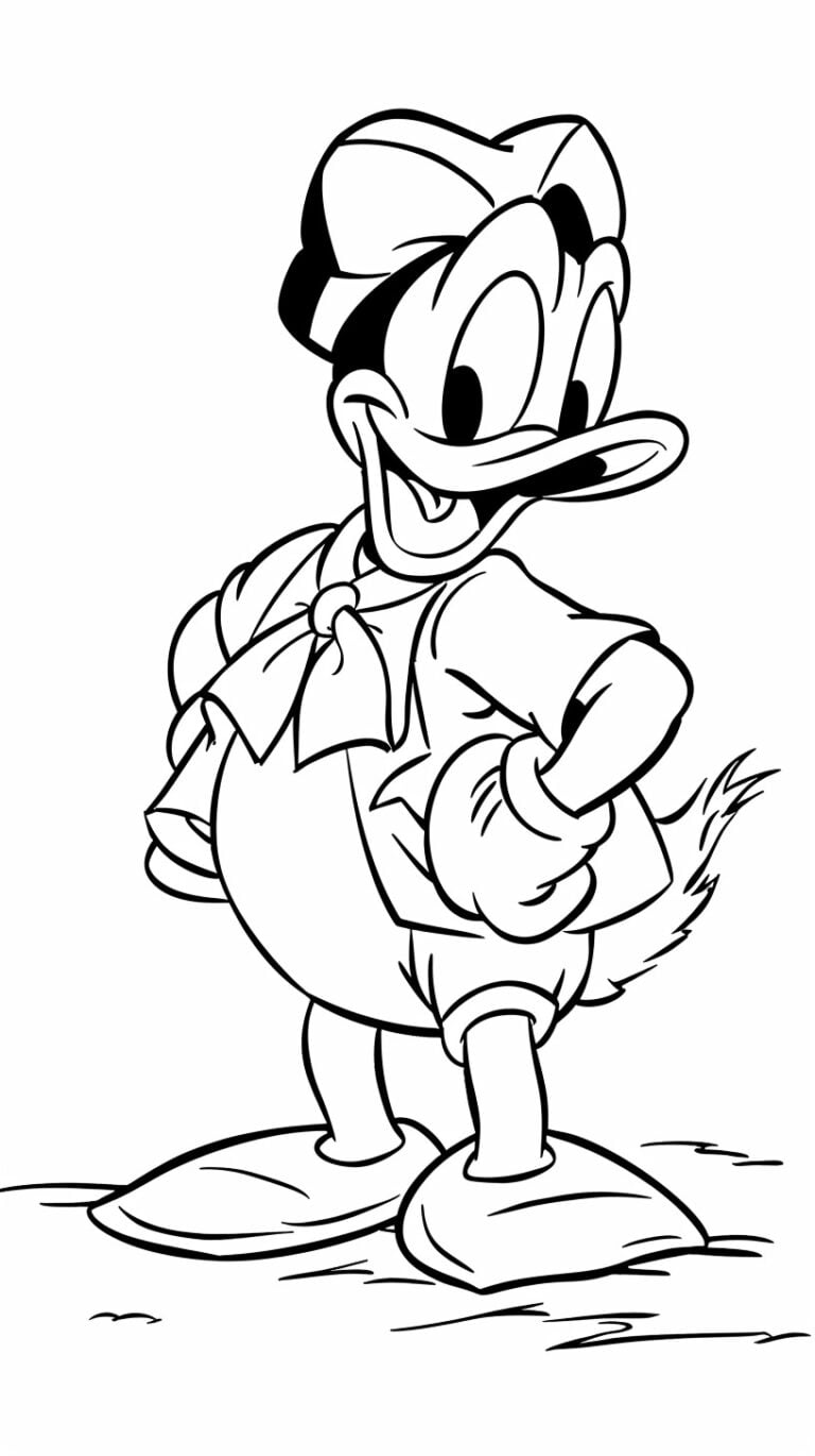 26 disegni di Paperino da colorare: divertimento per tutti!