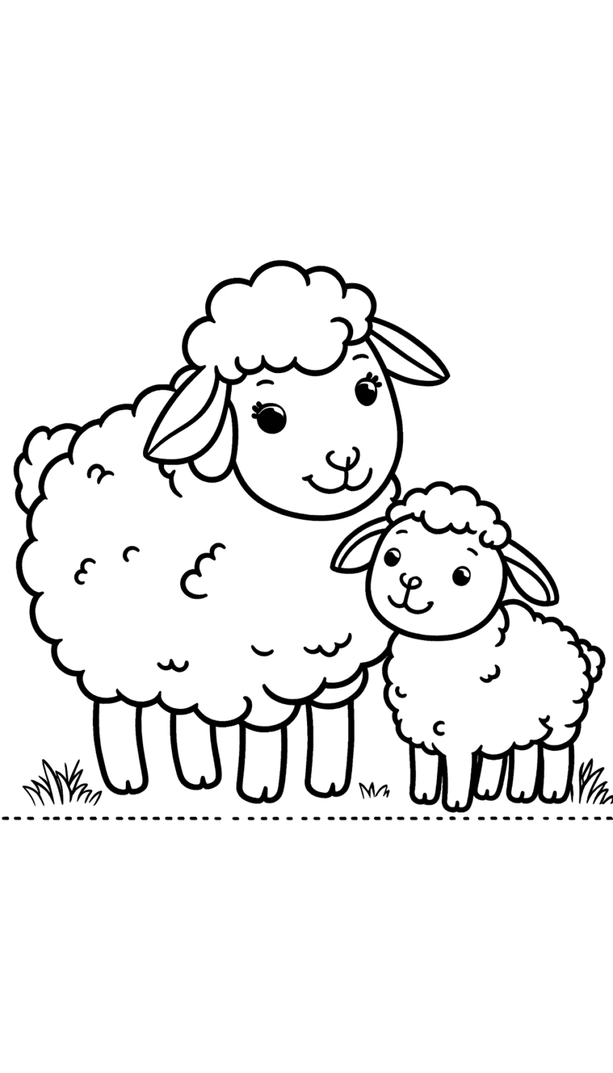 30 dibujos para colorear de ovejas: ¡conviértete en un artista de ovejas!