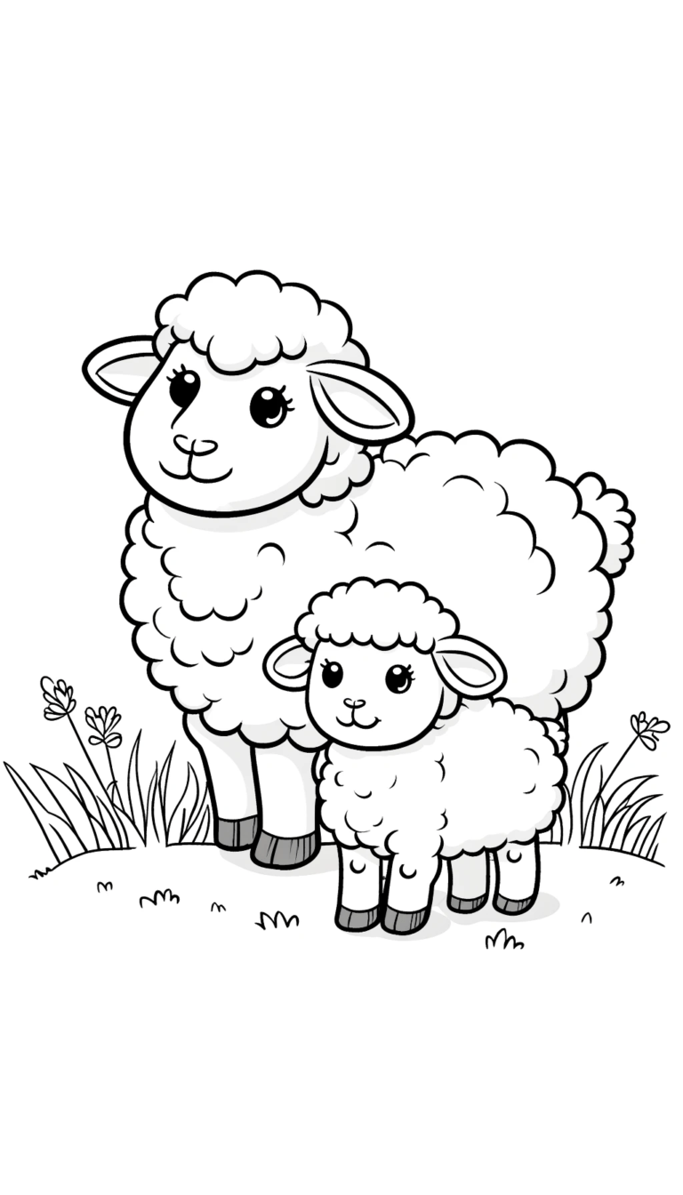 30 dibujos para colorear de ovejas: ¡conviértete en un artista de ovejas!