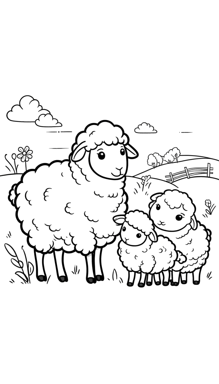 30 dibujos para colorear de ovejas: ¡conviértete en un artista de ovejas!