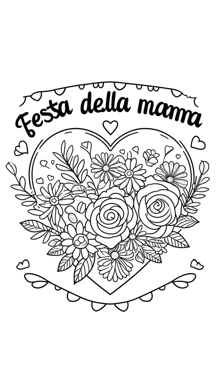 24 desene de Colorat de Ziua Mamei | Daruri din inimă