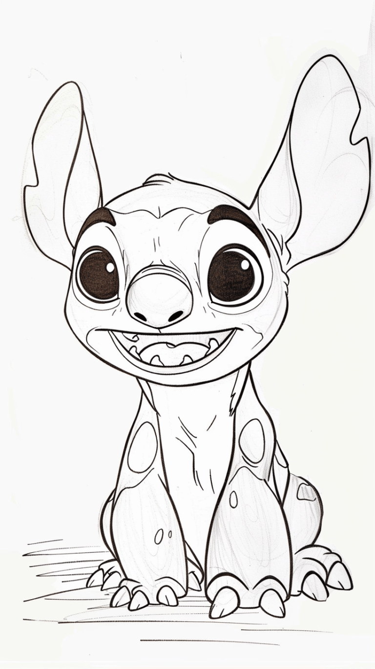 33 de desene de colorat Lilo și Stitch | Aventuri hawaiene!