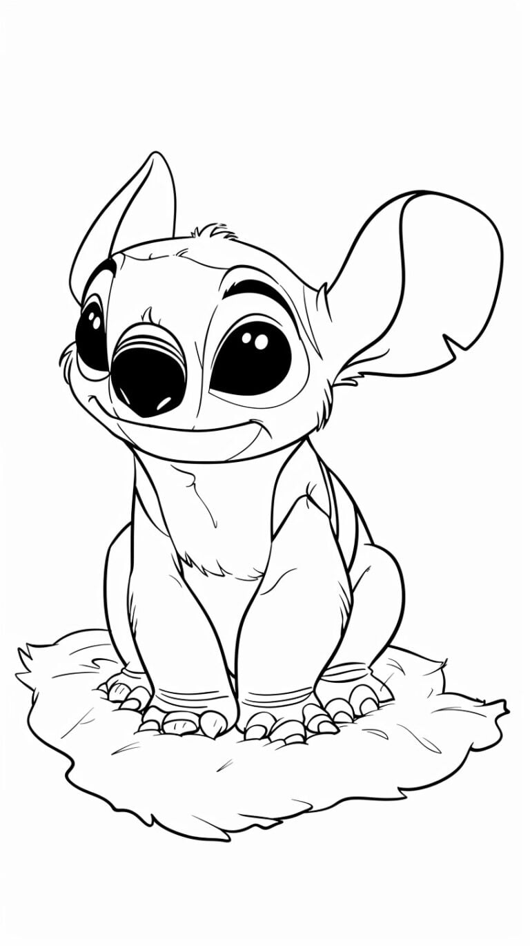 33 de desene de colorat Lilo și Stitch | Aventuri hawaiene!