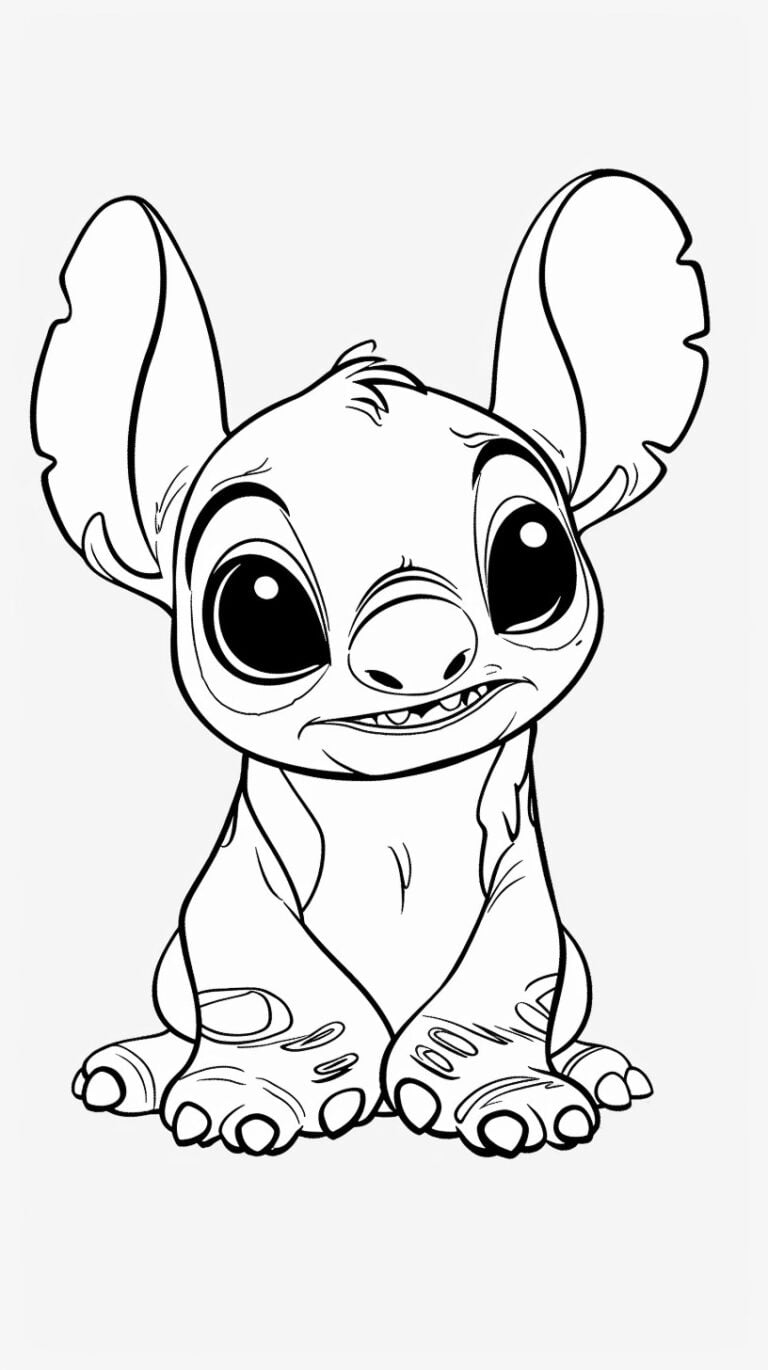 33 de desene de colorat Lilo și Stitch | Aventuri hawaiene!