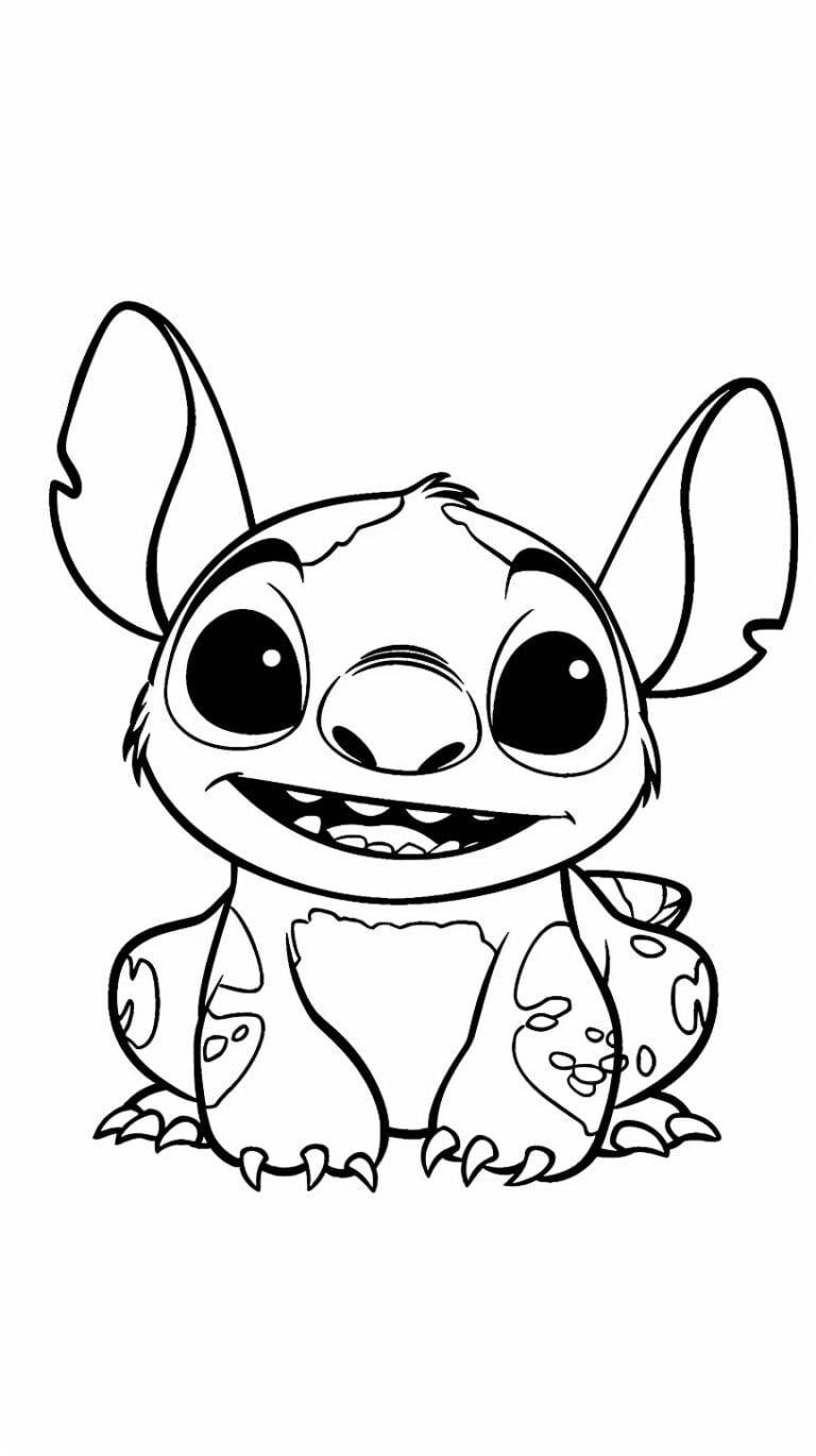 33 de desene de colorat Lilo și Stitch | Aventuri hawaiene!