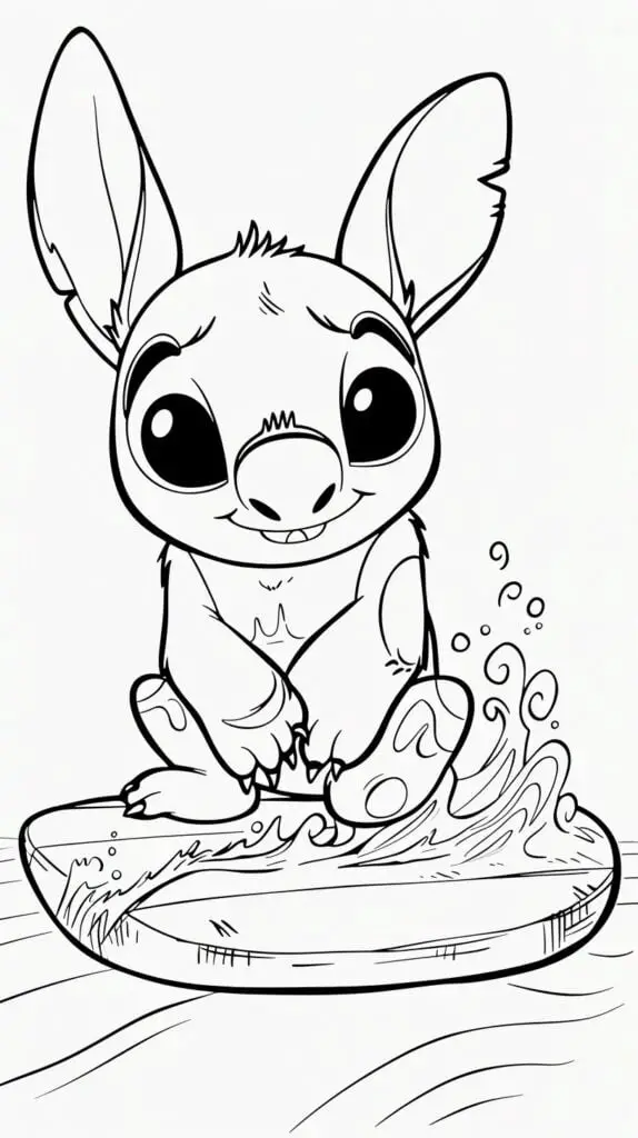 33 de desene de colorat Lilo și Stitch | Aventuri hawaiene!