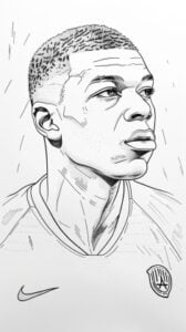 36 de desene de colorat Kylian Mbappé: Dezlănțuiți campionul!