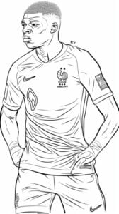 36 de desene de colorat Kylian Mbappé: Dezlănțuiți campionul!