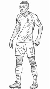 36 de desene de colorat Kylian Mbappé: Dezlănțuiți campionul!