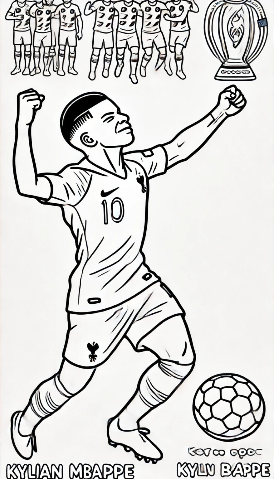 36 Kylian Mbappé Coloring Pages: Unleash the Champion!