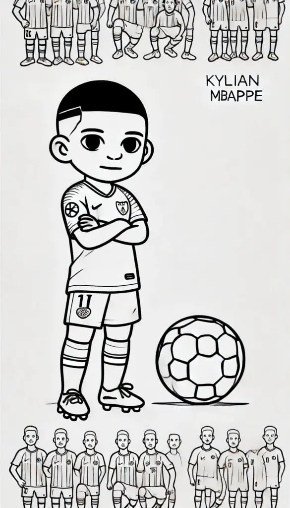 36 Kylian Mbappé Coloring Pages: Unleash the Champion!
