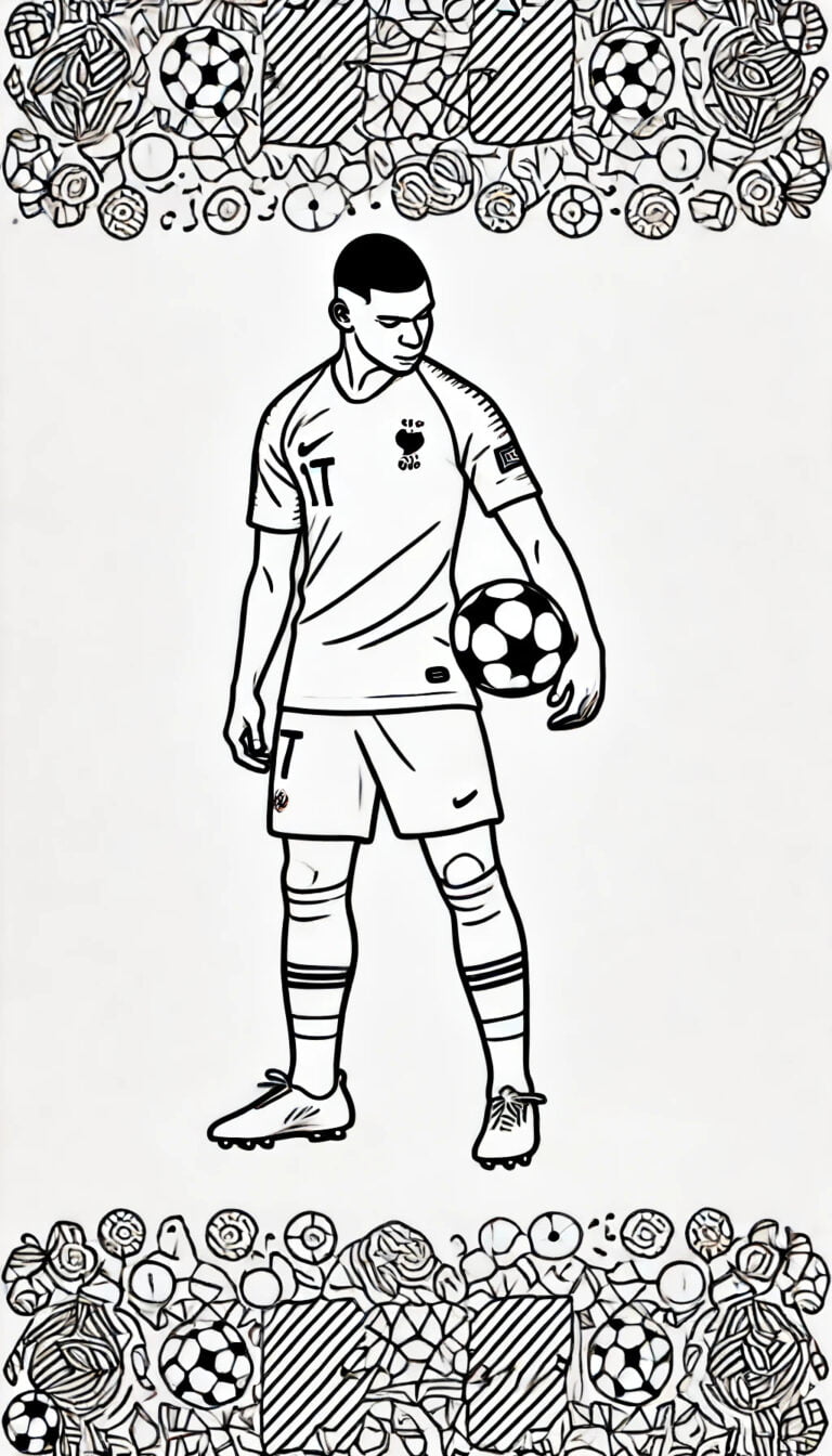 36 Disegni Kylian Mbappé da Colorare: Scatena il Campione!