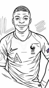 36 de desene de colorat Kylian Mbappé: Dezlănțuiți campionul!