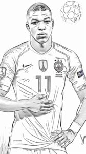 36 de desene de colorat Kylian Mbappé: Dezlănțuiți campionul!