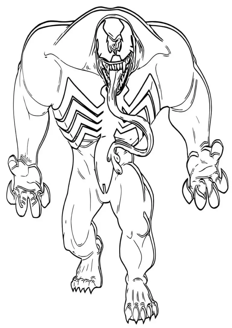 58 desenhos Venom Página para colorir: Liberte o simbionte interior!