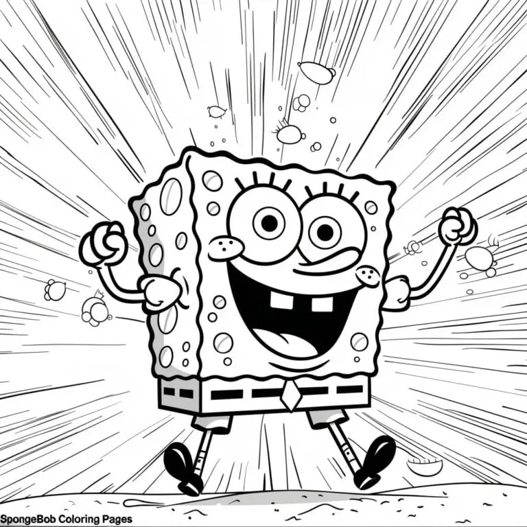 72 de desene SpongeBob de colorat și imprimat gratuit