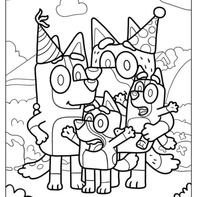 32 dibujos Bluey colorear | Descargar, imprimir y colorear