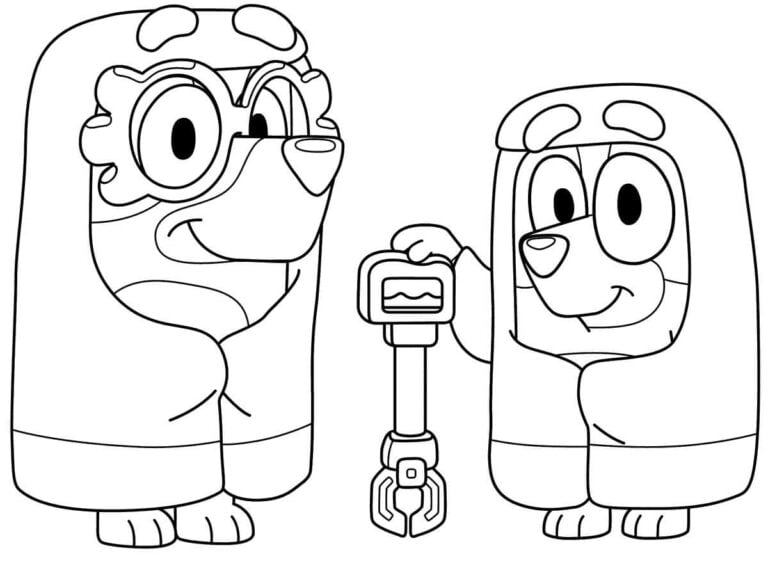 32 desenhos Bluey colorir | Baixar, imprimir e colorir