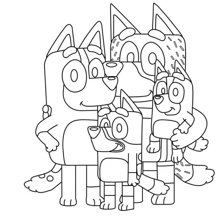 32 desenhos Bluey colorir | Baixar, imprimir e colorir