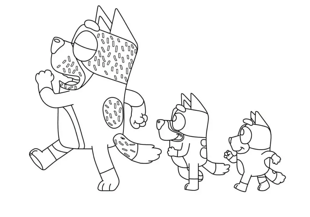 32 desenhos Bluey colorir | Baixar, imprimir e colorir