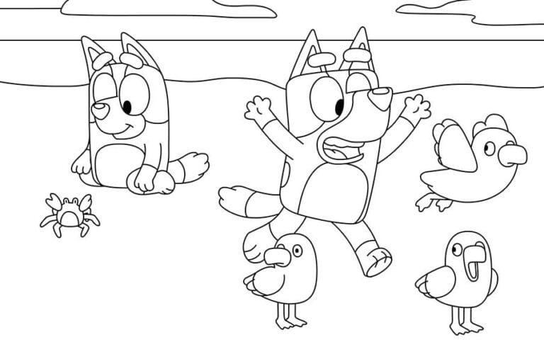 32 Desene Bluey a Colora | Descărcați, imprimați și colorați