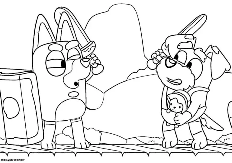 32 desenhos Bluey colorir | Baixar, imprimir e colorir