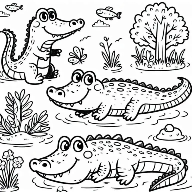 56 Disegni Coccodrillo da Colorare | Scarica e stampa PDF