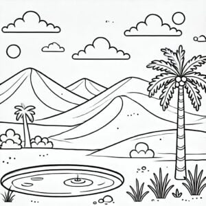 37 Desene de peisaj de colorat | Explorează și colorează natura