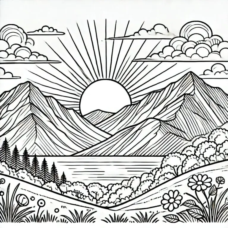 37 Dibujos de Paisajes para Colorear | Explora y colorea la naturaleza