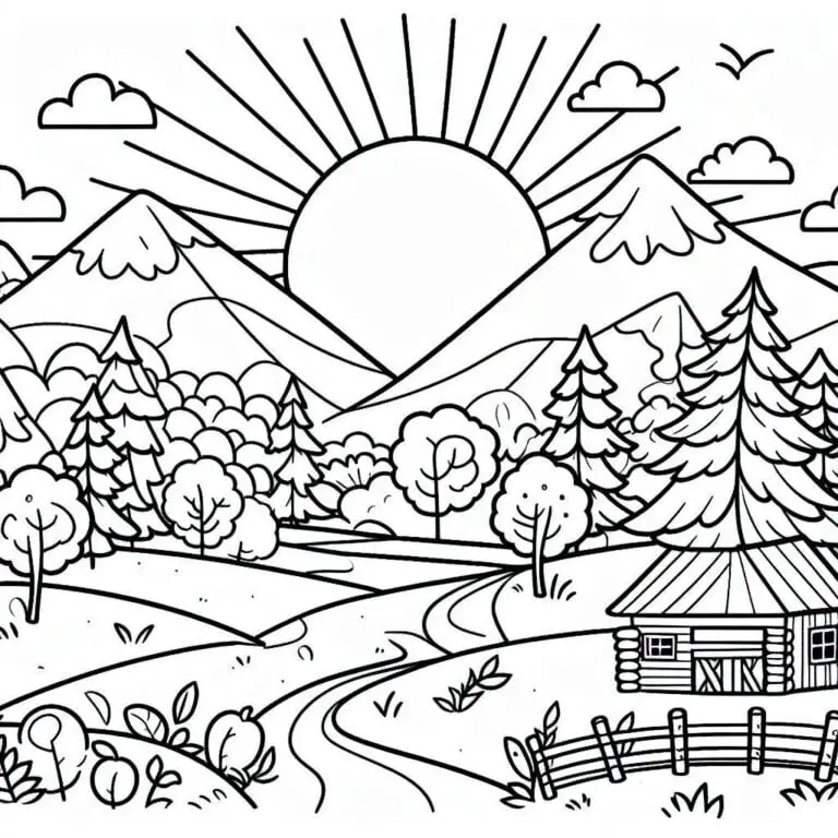 37 Dibujos de Paisajes para Colorear | Explora y colorea la naturaleza