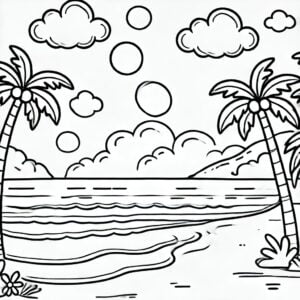 37 Desene de peisaj de colorat | Explorează și colorează natura