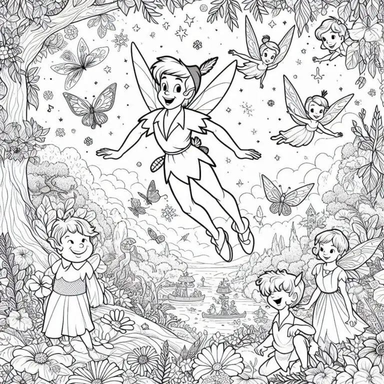68 Disegni Peter Pan da Colorare | Scatena la tua Fantasia sull'Isola ...