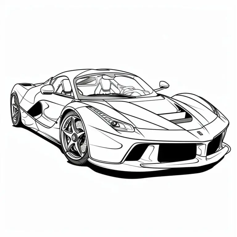 60 de desene de colorat Ferrari: eliberează șoferul din tine!