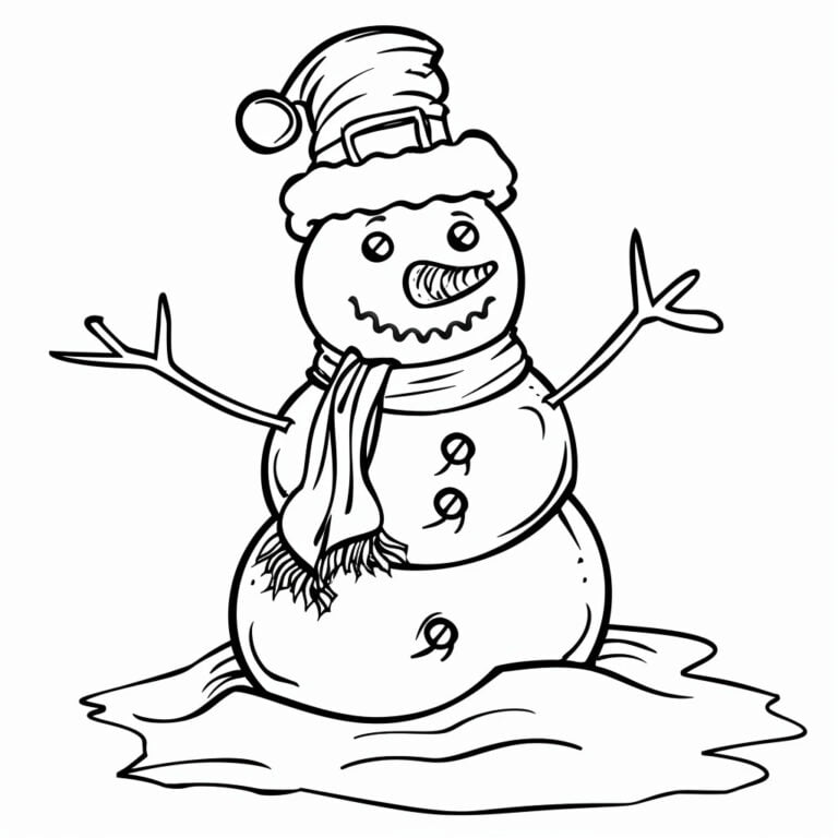 60 desenhos para colorir de bonecos de neve | Baixe e imprima