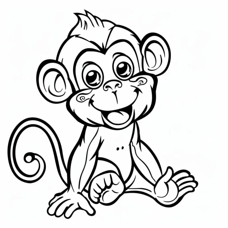 41 desene de Colorat Maimuta | Distracție sălbatică!