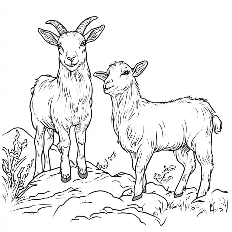 62 desene de colorat Capra | Dezlănțuiți creativitatea!
