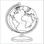 28 desenhos para colorir de mapa mundial | Explore o mundo com cores
